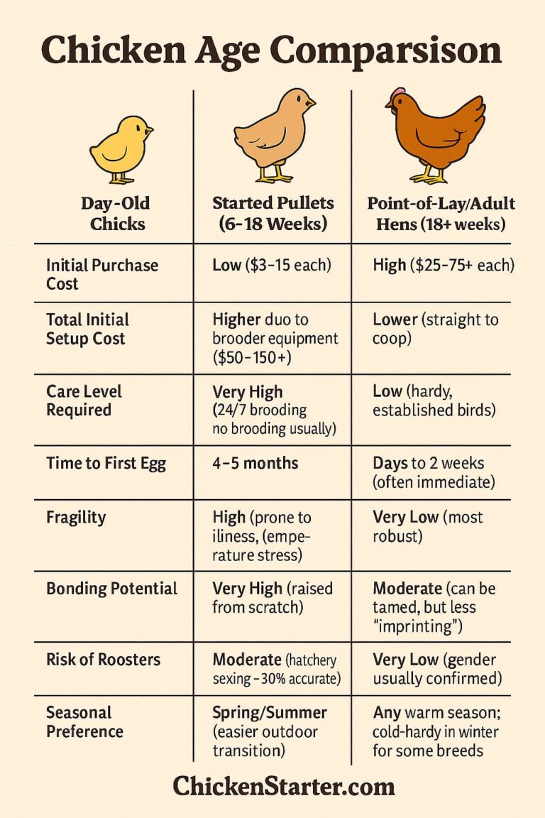 What’s The Best Age To Start Raising Chickens? (Chicks Vs Pullets Vs Hens)