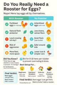 Do I Need A Rooster To Get Eggs? The Simple Answer For Backyard Chickens - ChickenStarter