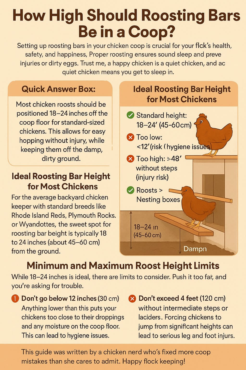 How High Should Roosting Bars Be? 7 Key Tips For A Healthy Chicken Coop