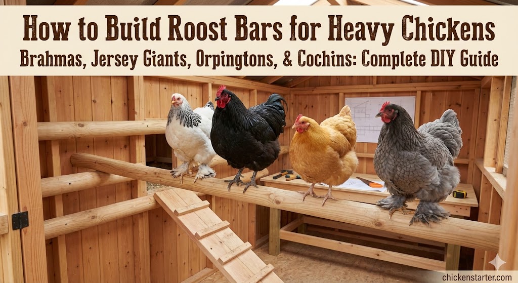 How To Build Roost Bars For Heavy Chickens Like Brahmas, Jersey Giants ...